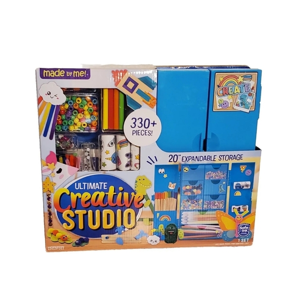 Horizon | Toys | Made By Me Ultimate Creative Studio Craft Kit W Expandable Storage 33 Pieces ...